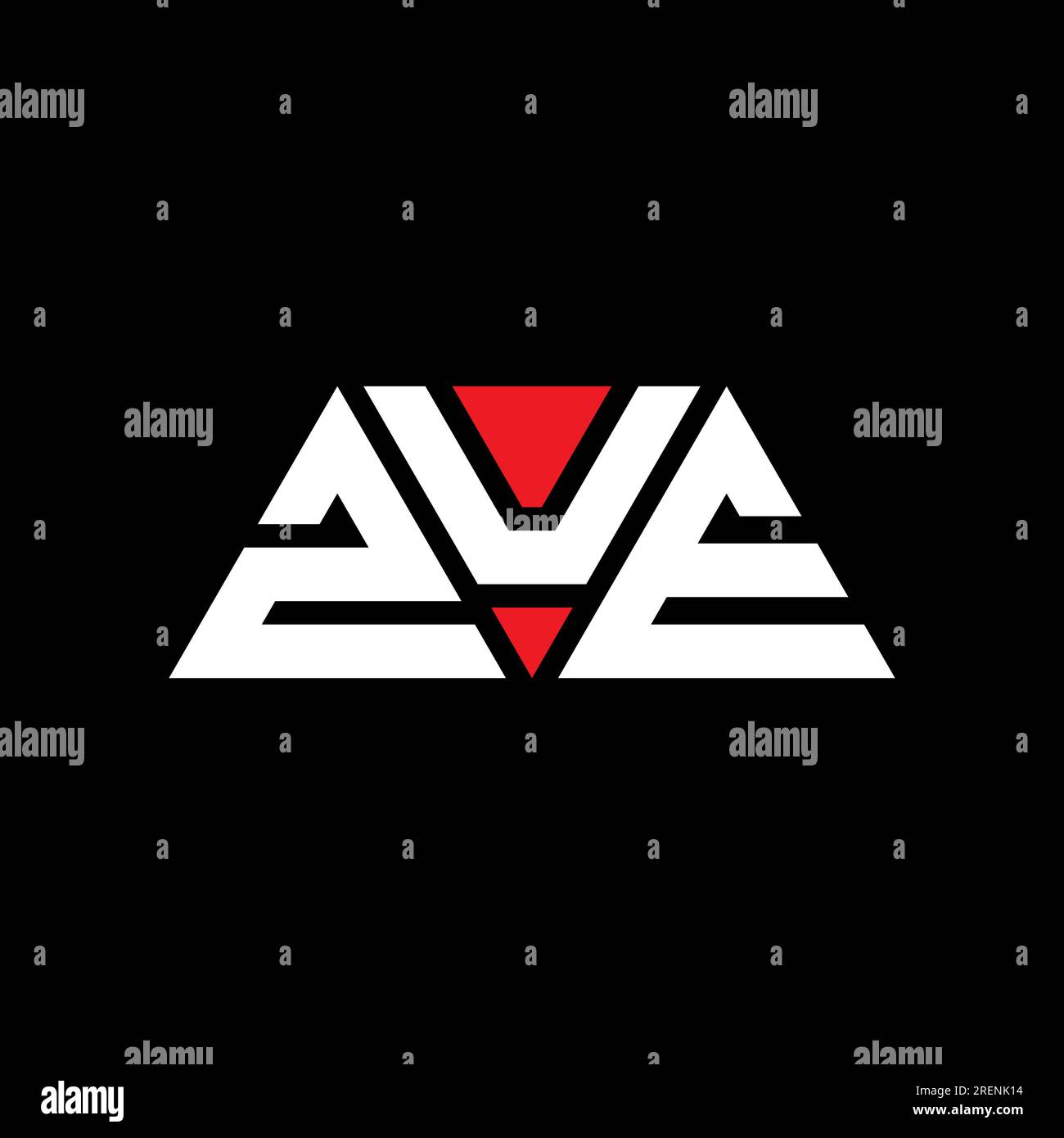 ZUE triangle letter logo design with triangle shape. ZUE triangle logo ...