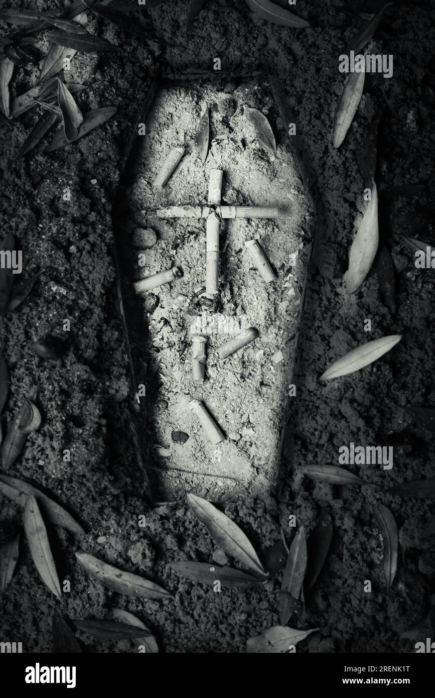 Coffin and cigarettes hi-res stock photography and images - Alamy
