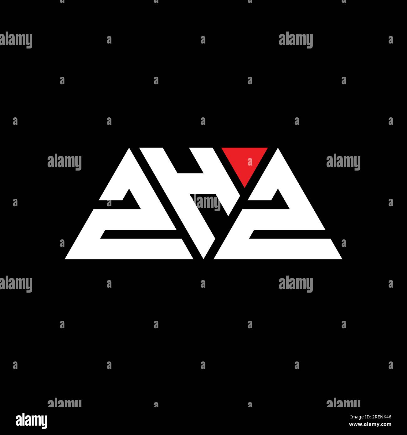 ZHZ triangle letter logo design with triangle shape. ZHZ triangle logo ...
