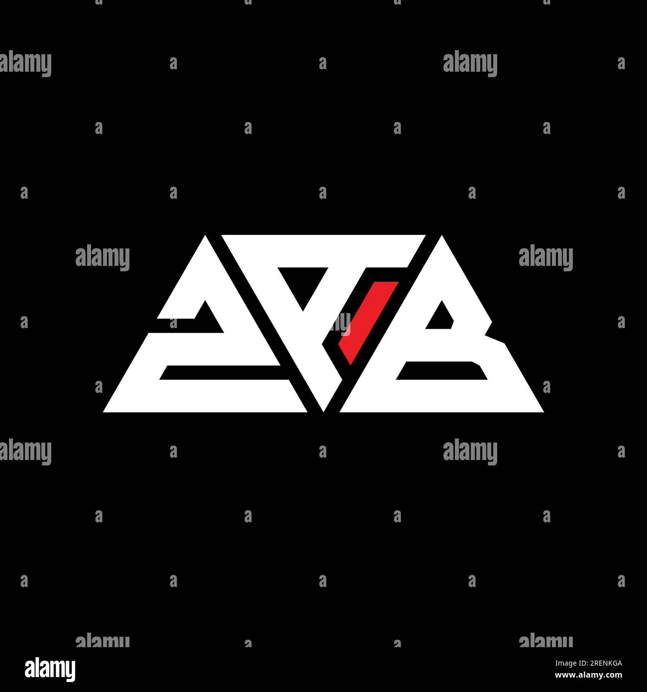 ZAB triangle letter logo design with triangle shape. ZAB triangle logo ...
