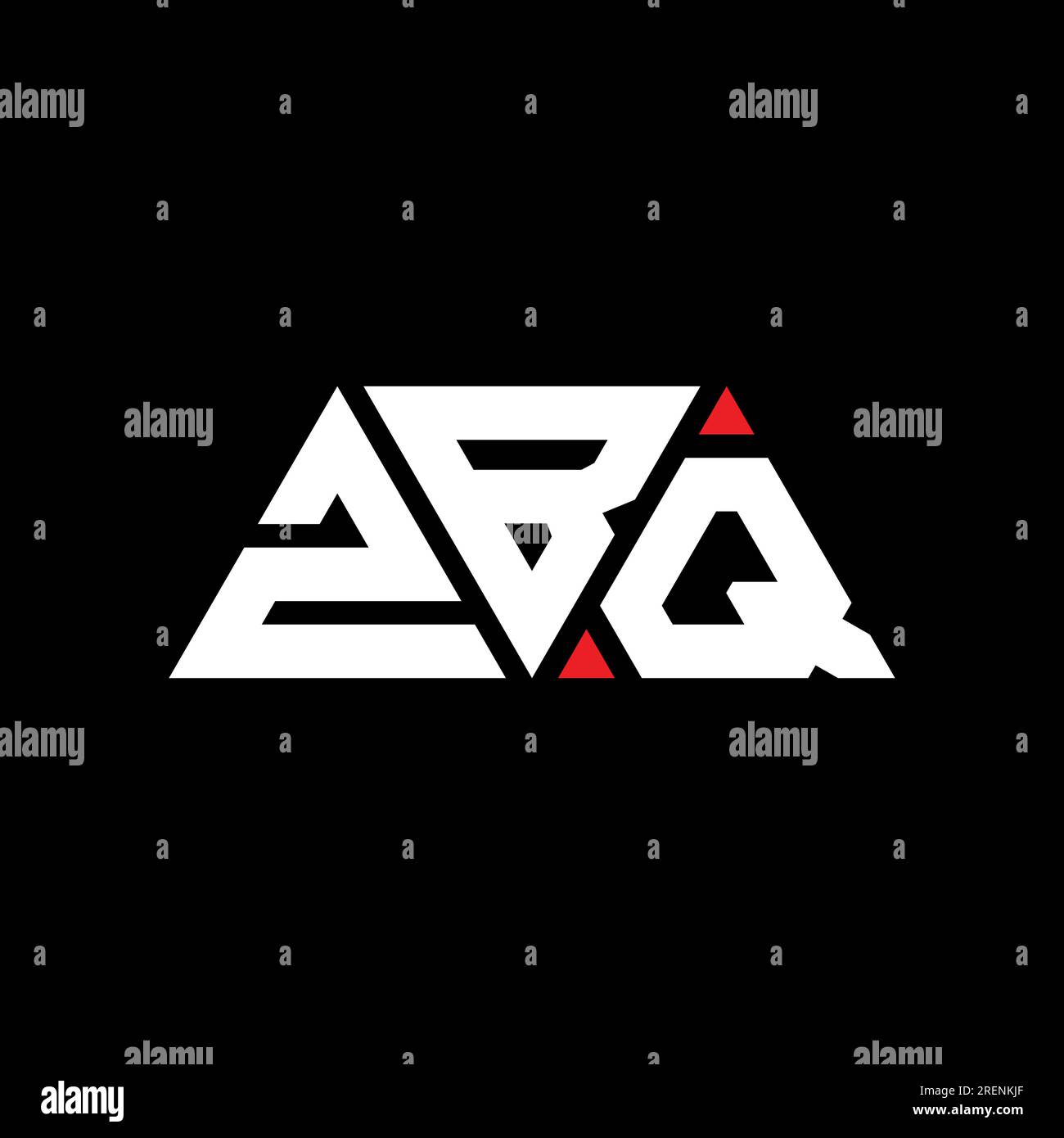 ZBQ triangle letter logo design with triangle shape. ZBQ triangle logo design monogram. ZBQ ...
