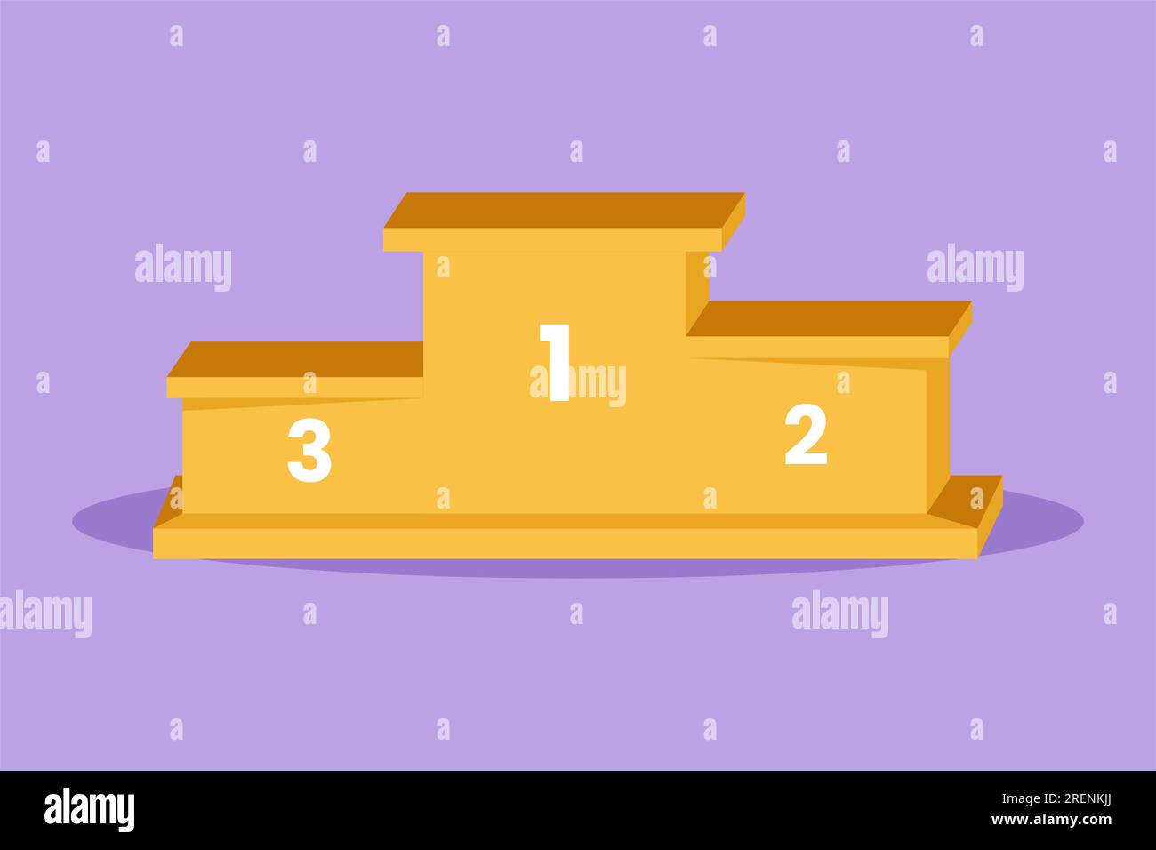 Character flat drawing of podium winner with number logo, icon, symbol ...