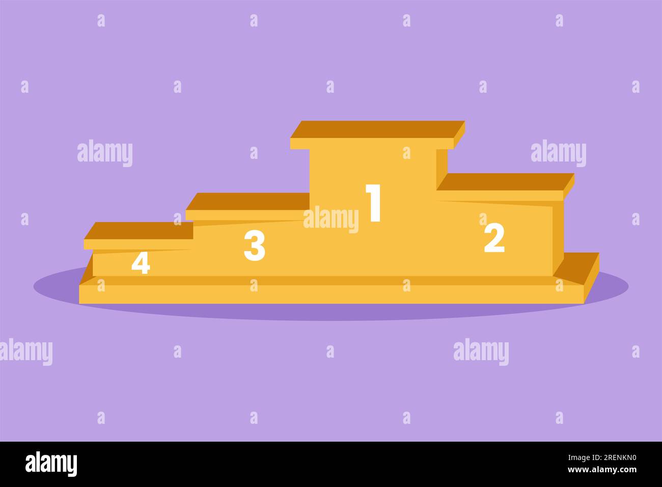 Character flat drawing of podium winner with number logo, icon, symbol ...