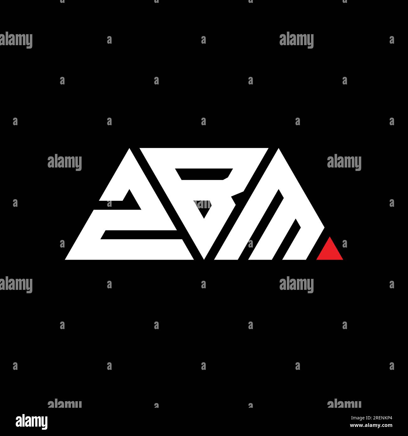 ZBM triangle letter logo design with triangle shape. ZBM triangle logo ...