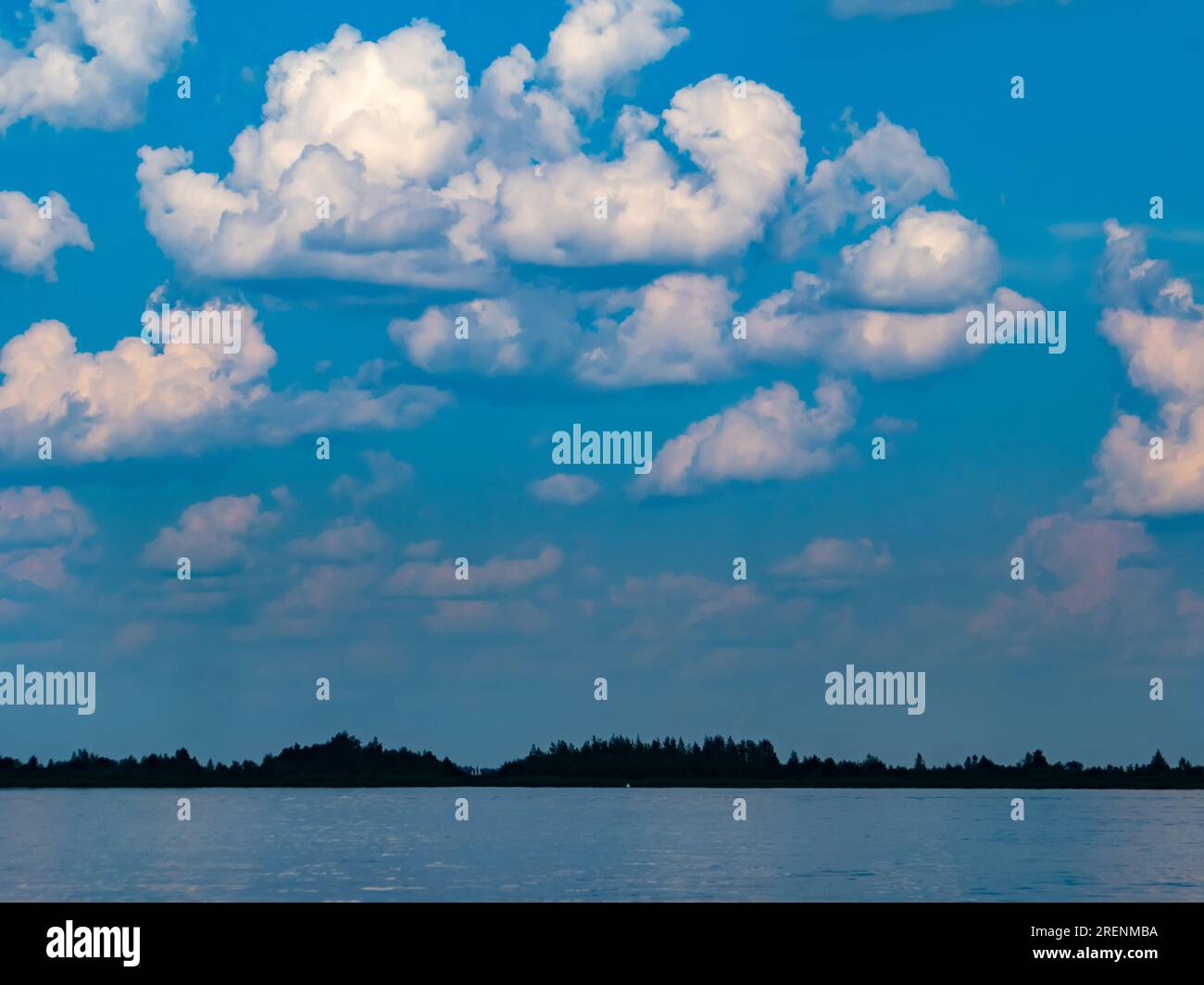 Meteorology. Clouds of vertical development (cumulonimbus) over the ...