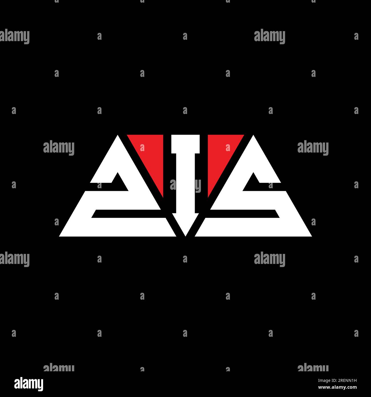ZIS triangle letter logo design with triangle shape. ZIS triangle logo ...