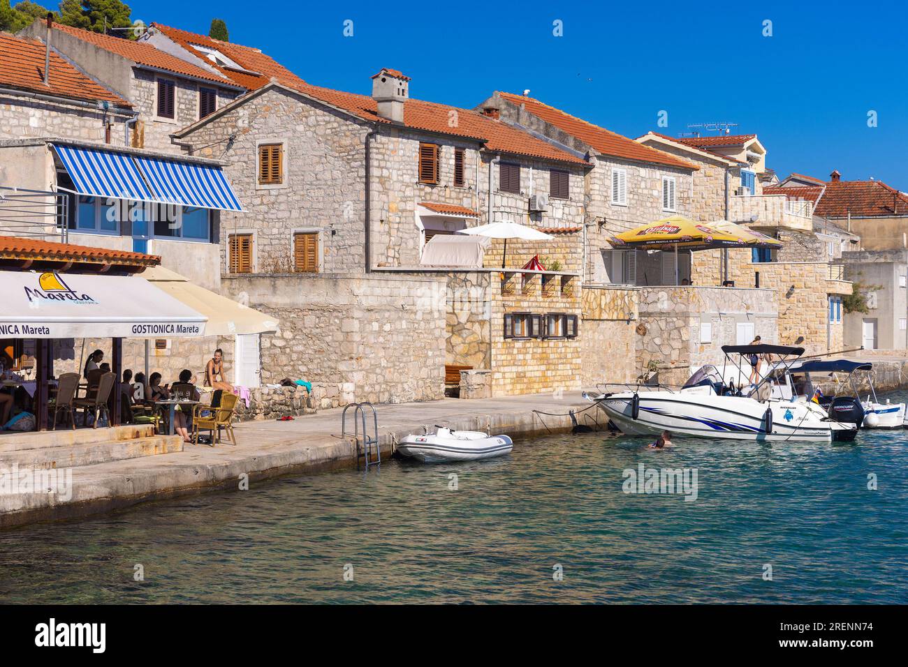 Prvic Luka town on Prvic Island, the Adriatic Sea in Croatia Stock ...