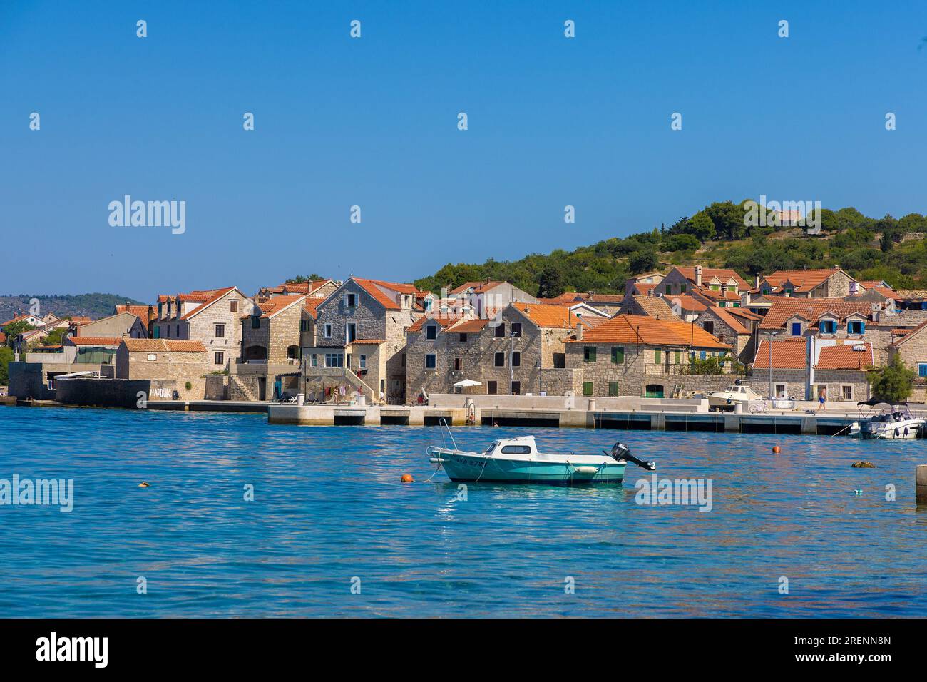 Sepurine town on Prvic Island, the Adriatic Sea in Croatia Stock Photo ...