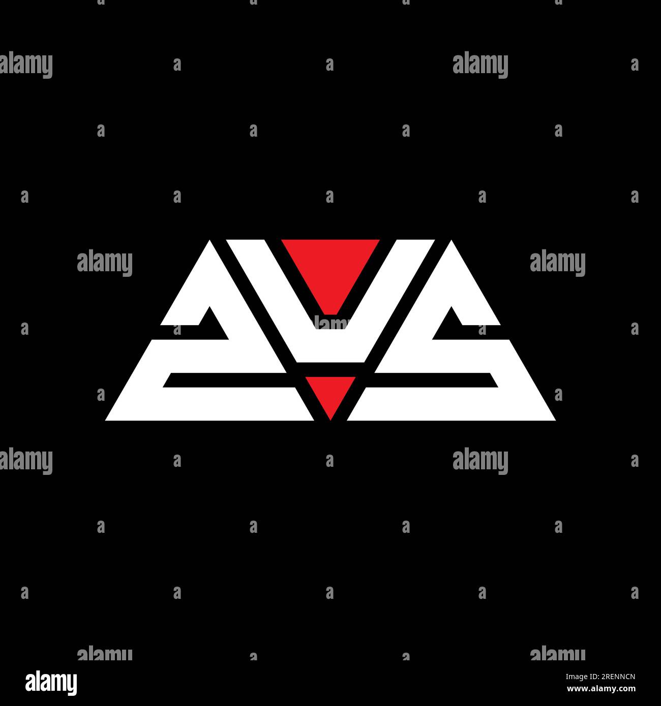 ZUS triangle letter logo design with triangle shape. ZUS triangle logo ...