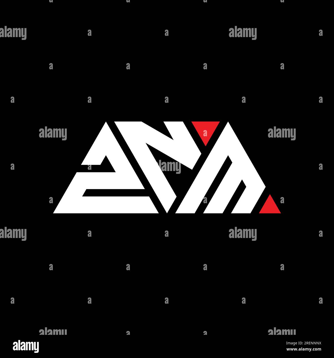 ZNM triangle letter logo design with triangle shape. ZNM triangle logo ...