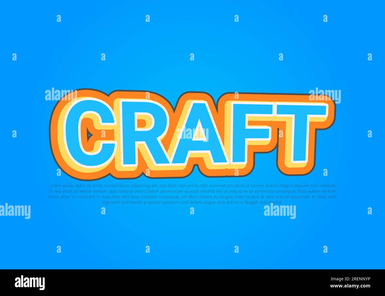Crunchy text effect template with 3d bold style use for logo Pro Vector ...