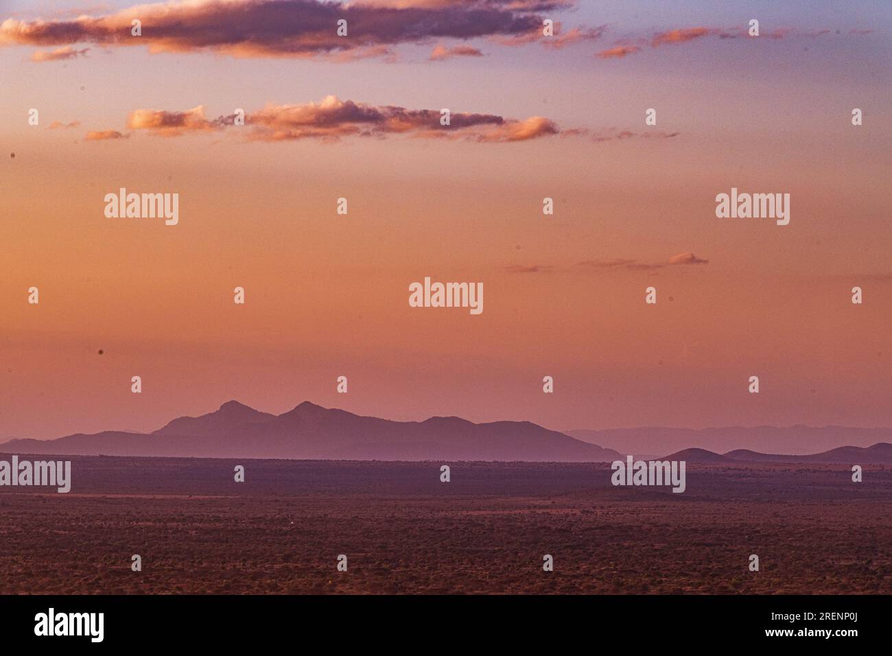 Kenyan Landscapes Sunset Sunrise Sundowner Travels Stock Photo - Alamy