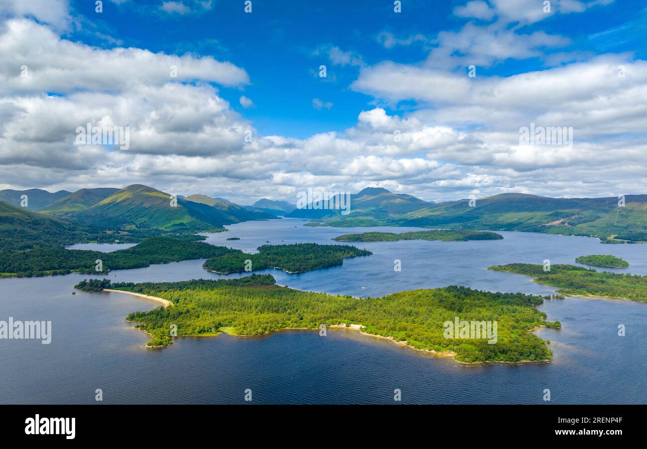Aerial view loch lomond islands hi-res stock photography and images - Alamy