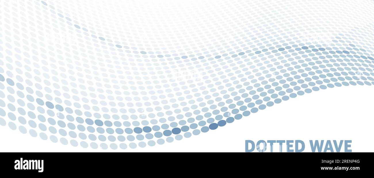 Abstract simple background with dotted wavy surface on a white. Minimal ...
