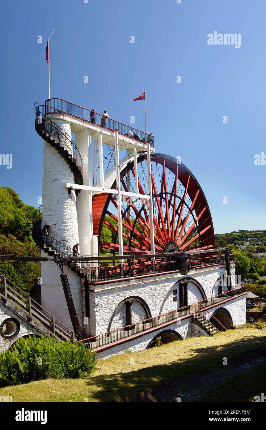 laxey waterwheel isle of man Stock Photo - Alamy