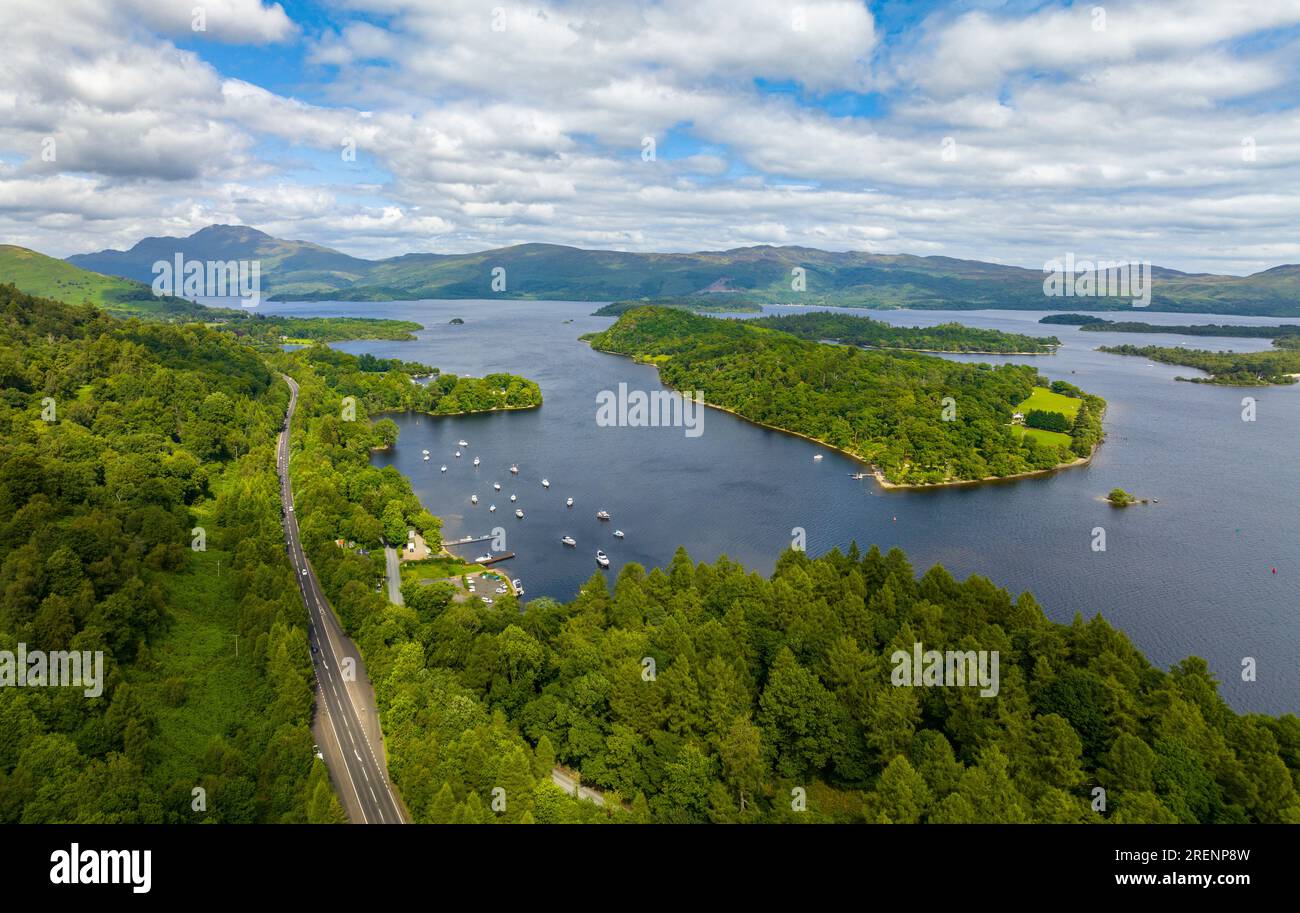 Loch lomond aerial view hi-res stock photography and images - Alamy