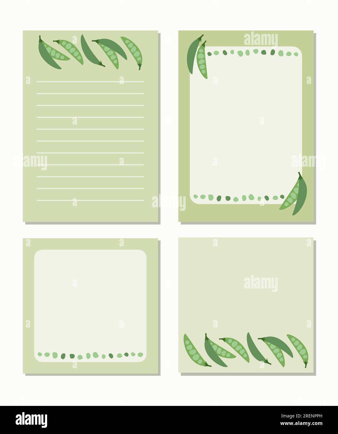 Note paper set with peas Stock Vector Image & Art - Alamy