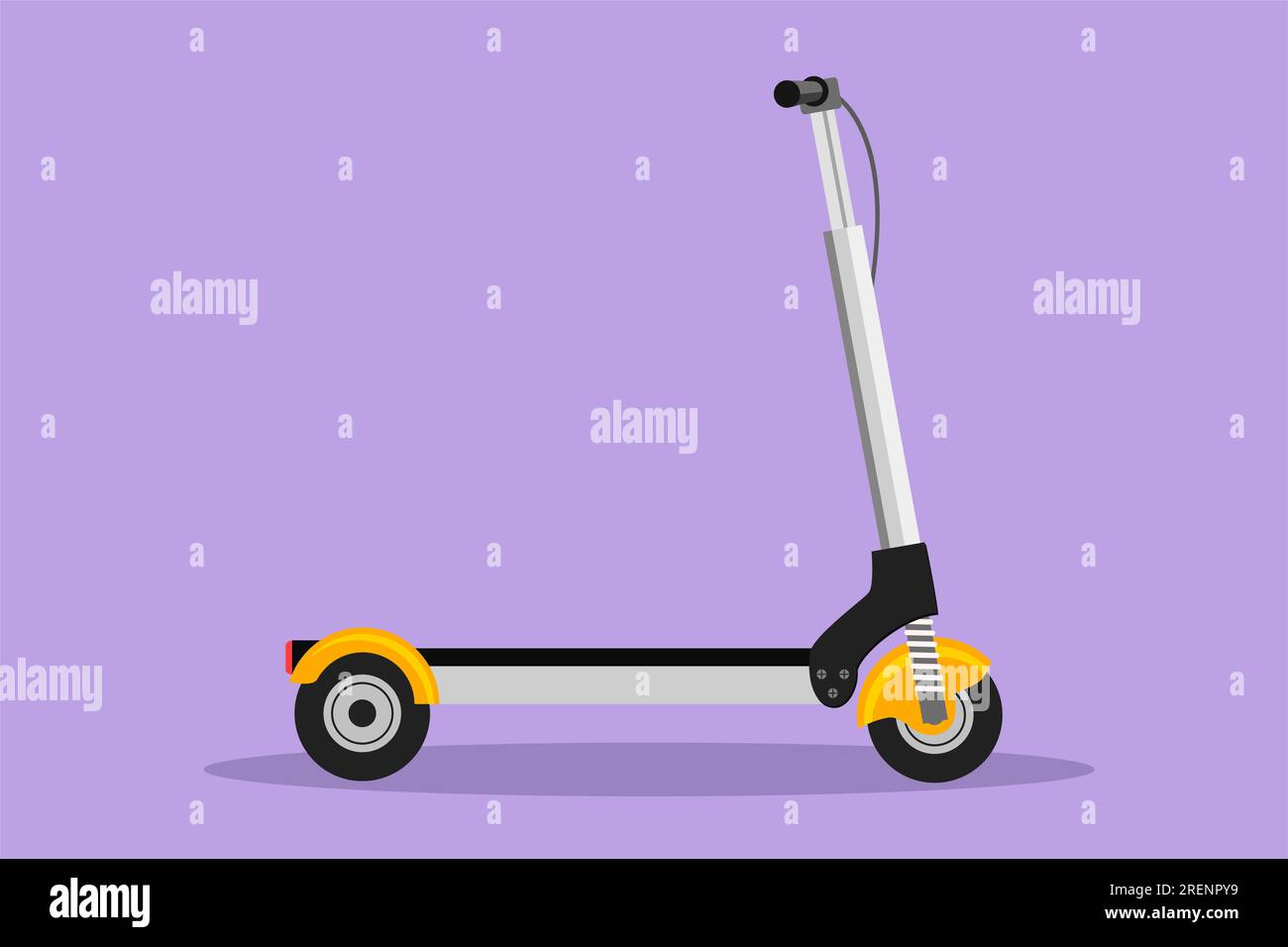 Character flat drawing electric scooter logo, label, flyer, sticker ...