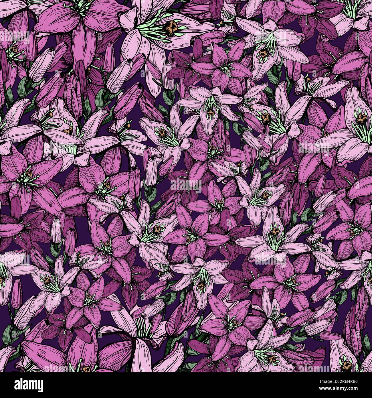 Lily color pattern, can be used for printing,textiles,wrapping paper of ...