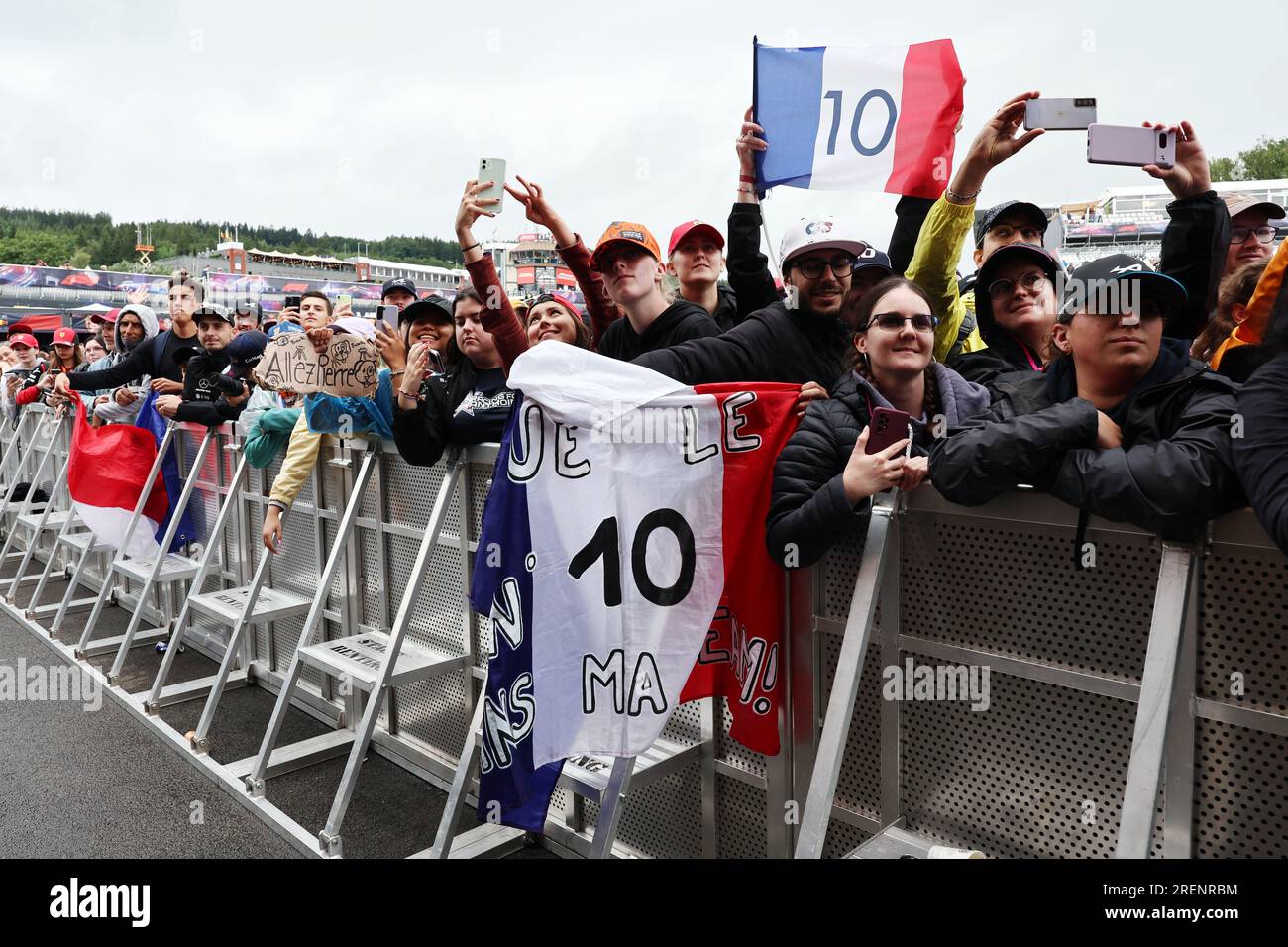 Spa Francorchamps, Belgium. 29th July, 2023. Alpine F1 Team fans at the ...