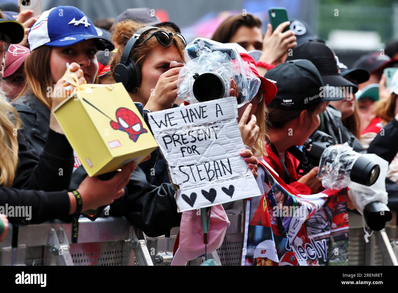 Spa Francorchamps, Belgium. 29th July, 2023. Alpine F1 Team fans at the ...