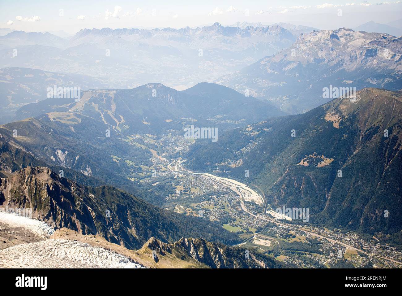 The Chamonix valley Stock Photo - Alamy