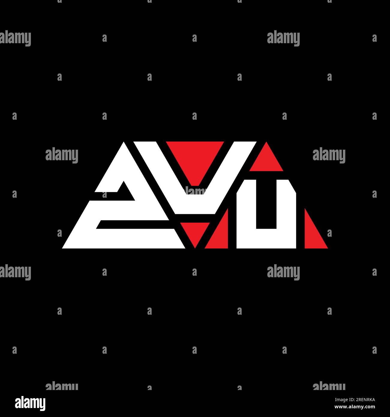 ZUU triangle letter logo design with triangle shape. ZUU triangle logo ...