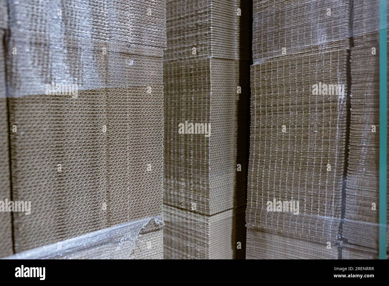 Folding cardboard boxes. Perforated sheets of corrugated cardboard a ...