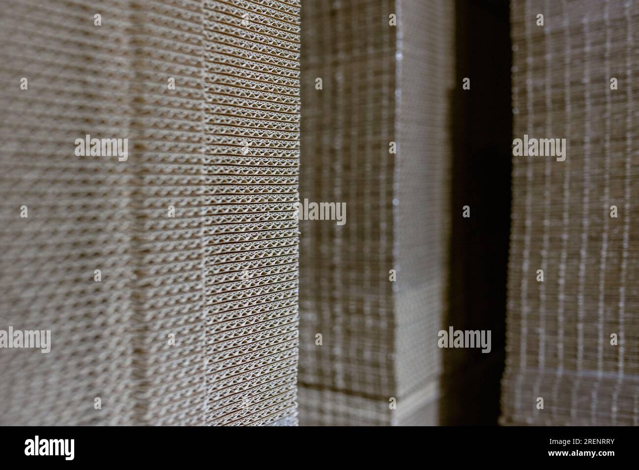 Folding cardboard boxes. Perforated sheets of corrugated cardboard a ...