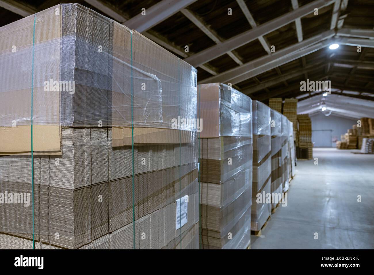 Folding cardboard boxes. Perforated sheets of corrugated cardboard a ...