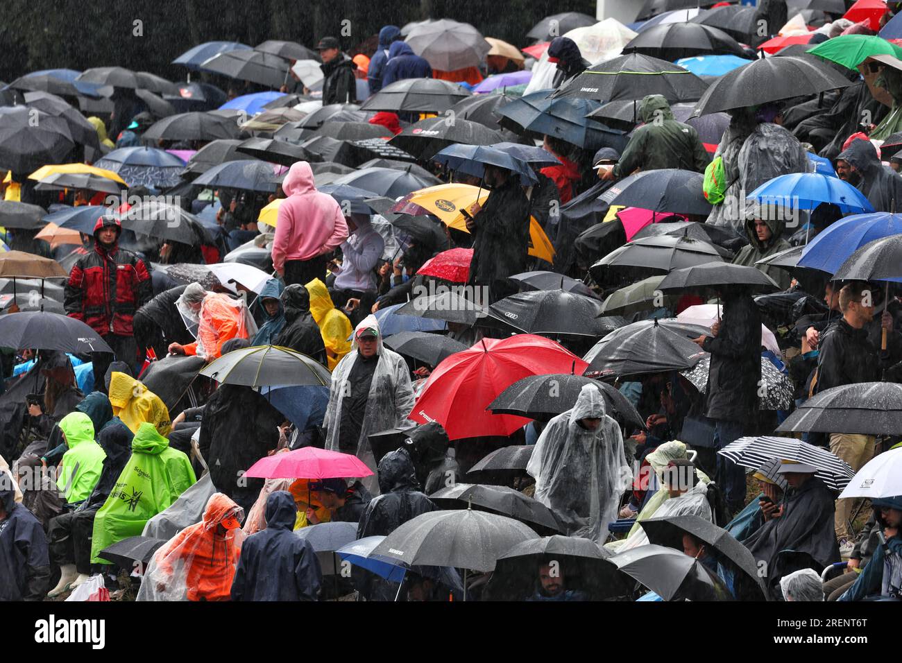 Spa Francorchamps, Belgium. 29th July, 2023. Circuit atmosphere - fans ...