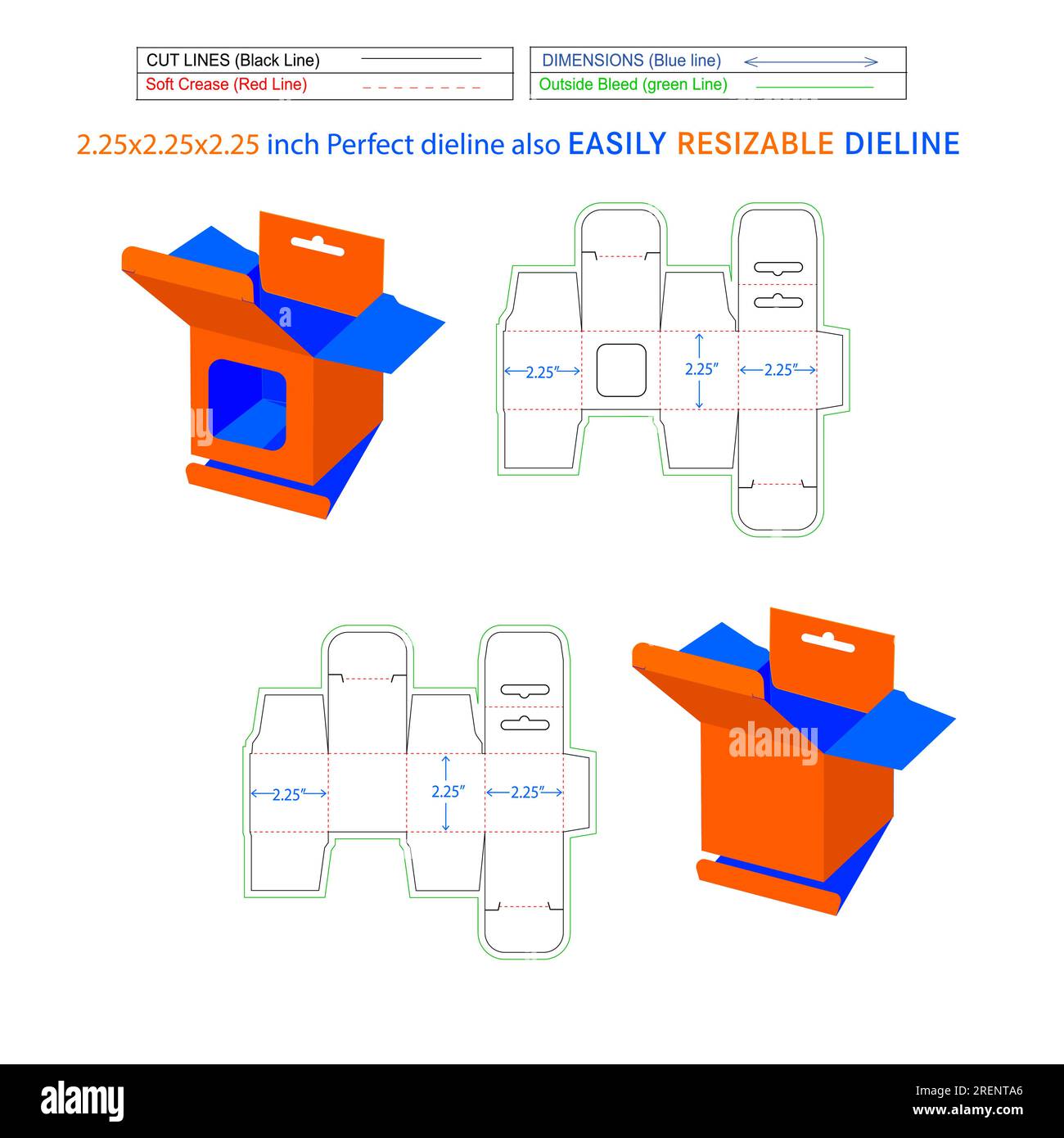 Square snap lock mobile charger box, Hanging window box 2.25x2.25x2.25 ...
