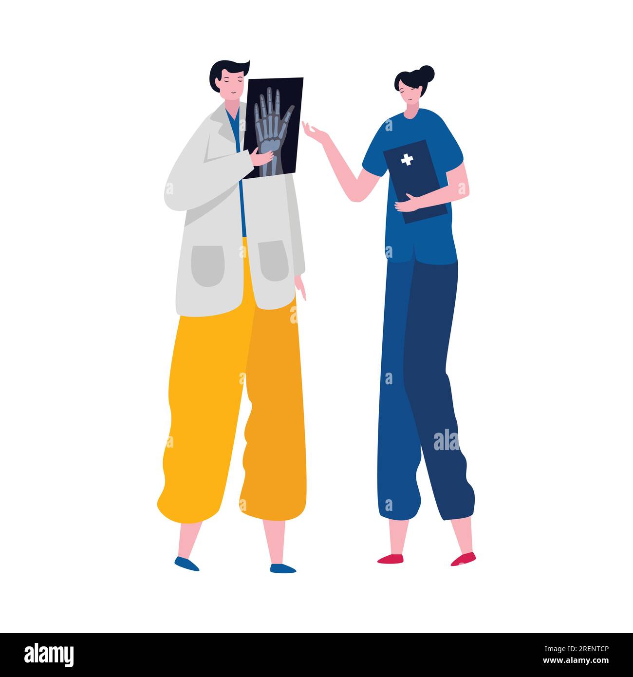 Professional medical technician analyzing Stock Vector Images - Alamy