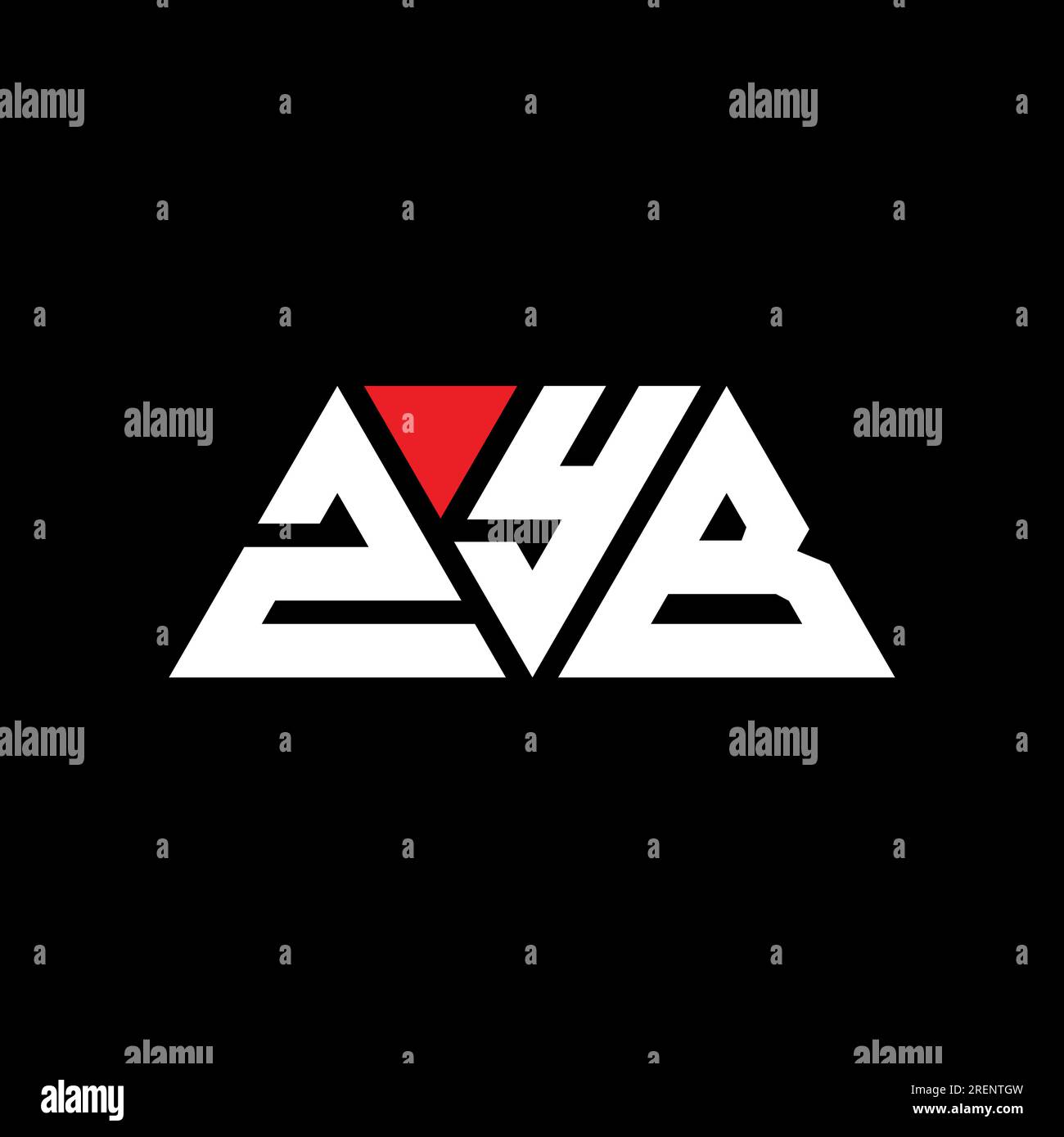 ZYB triangle letter logo design with triangle shape. ZYB triangle logo ...