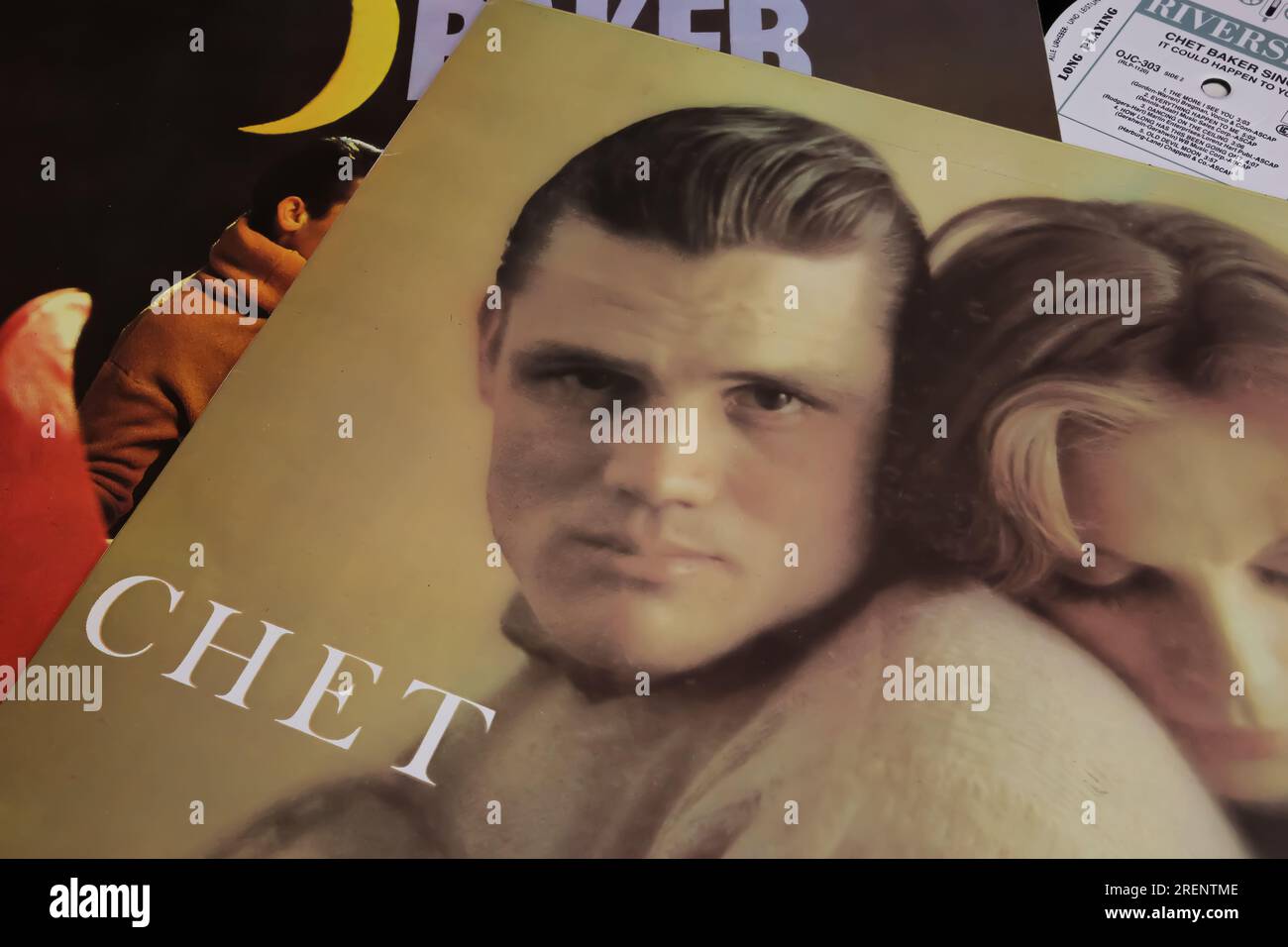 Viersen, Germany - June 9. 2023: Closeup of vintage vinyl record cover ...