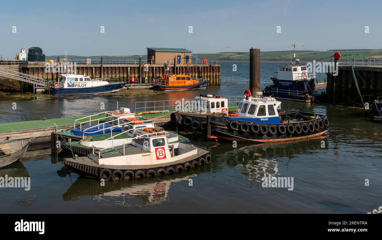 Invergordon, Scotland, UK. 3 June 2023. General work boats berthed in a ...