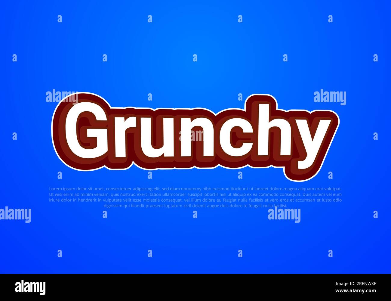 Crunchy text effect template with 3d bold style use for logo Pro Vector ...