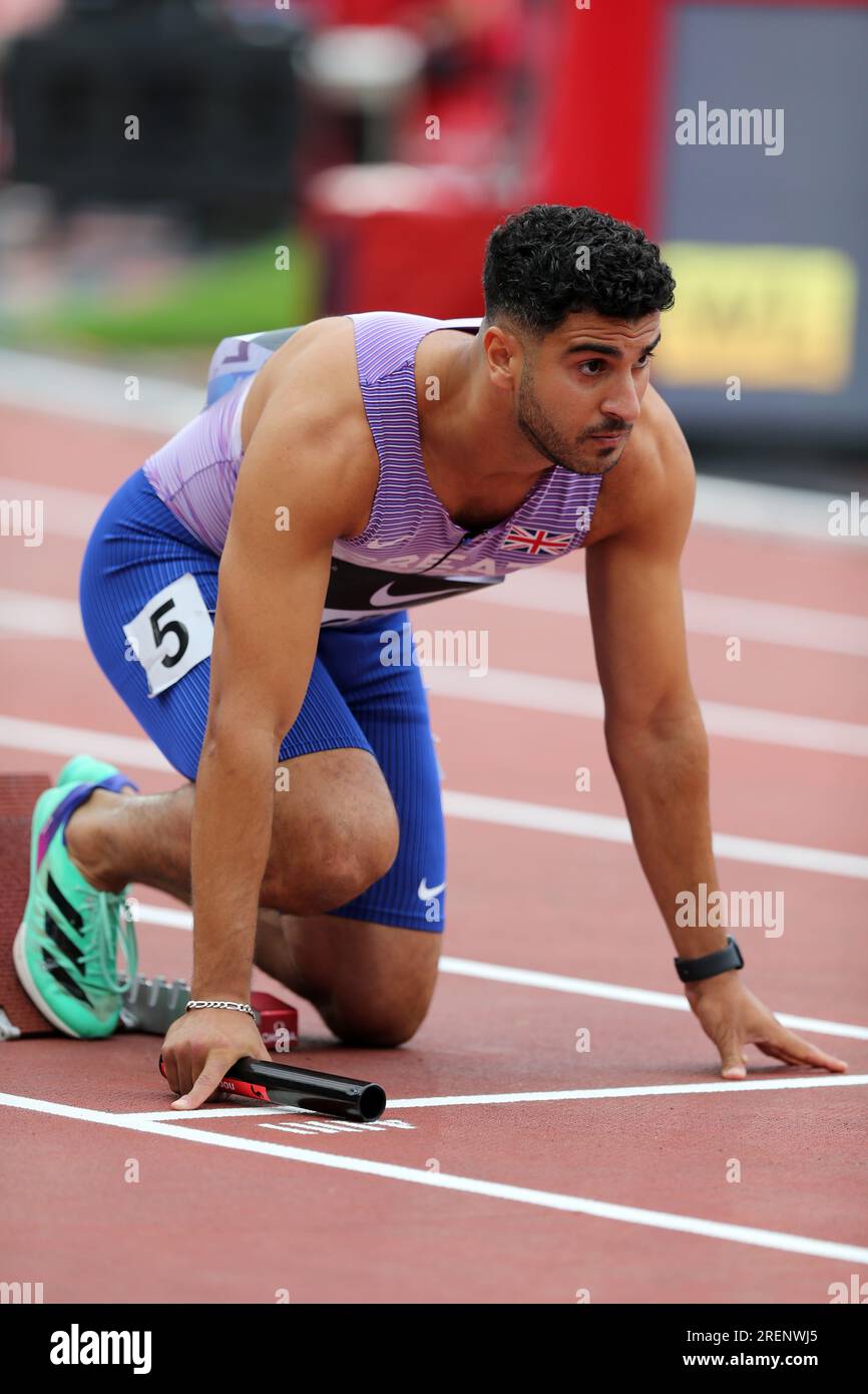 Adam GEMILI on the first leg for team Great Britain 2 in the Men's 4 x ...