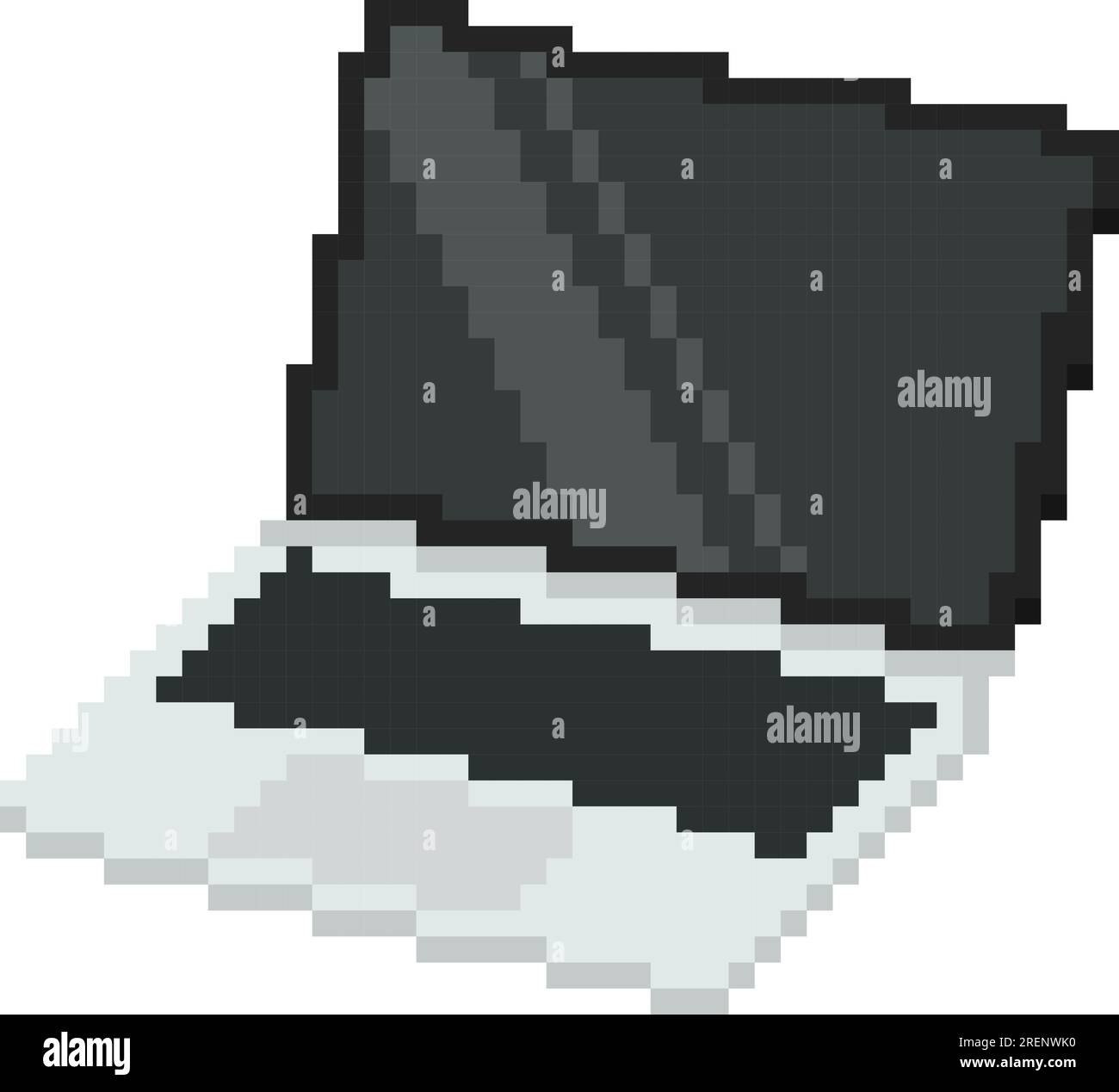 Pixel art laptop isolated on white background. Opened notebook with ...