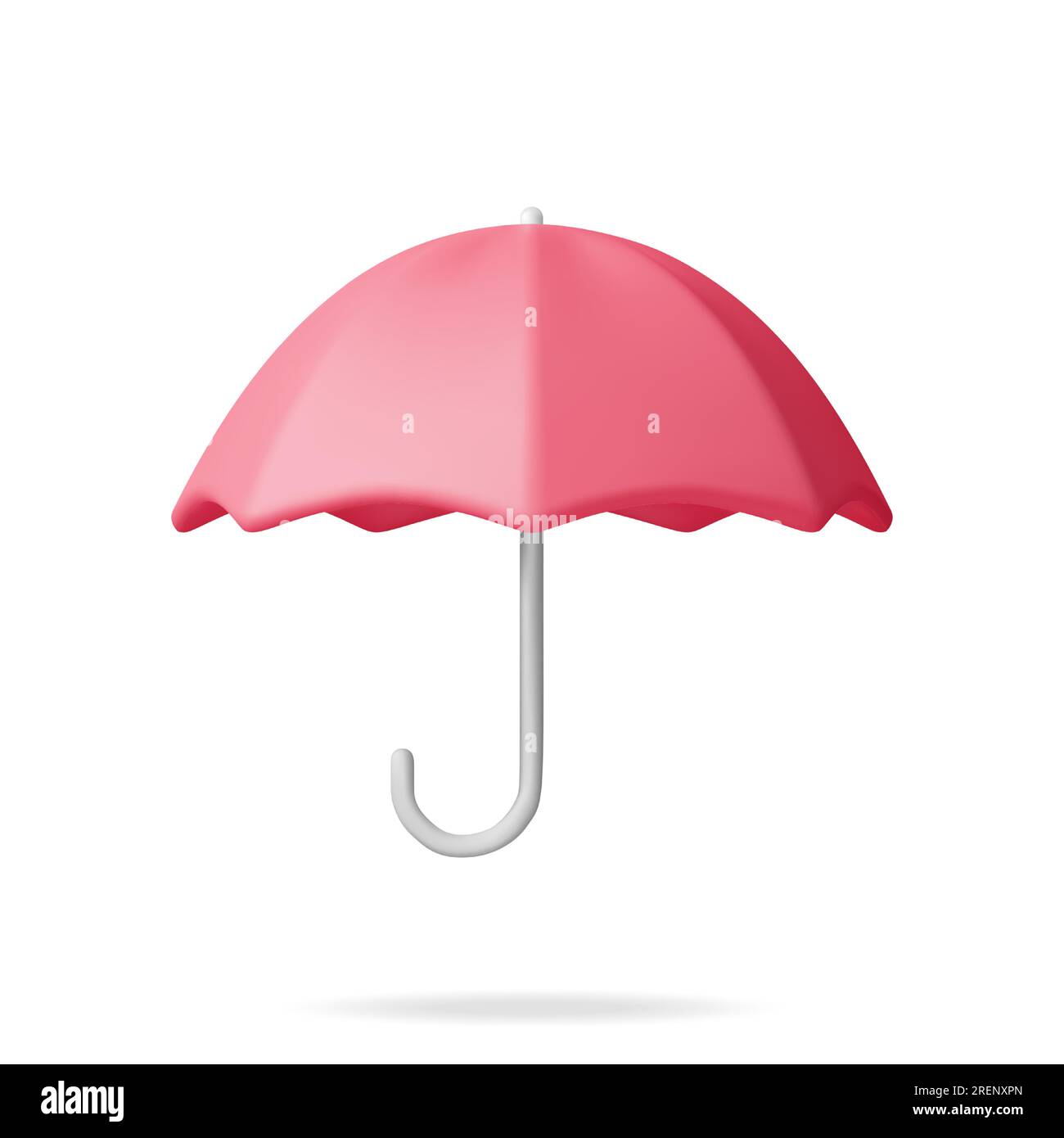 3D Classic Red Umbrella Isolated Stock Vector Image & Art - Alamy