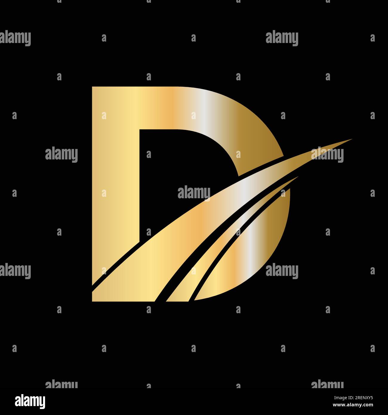 Initial D Letter Logo Design Symbol. Letter D Logotype Sign Template ...