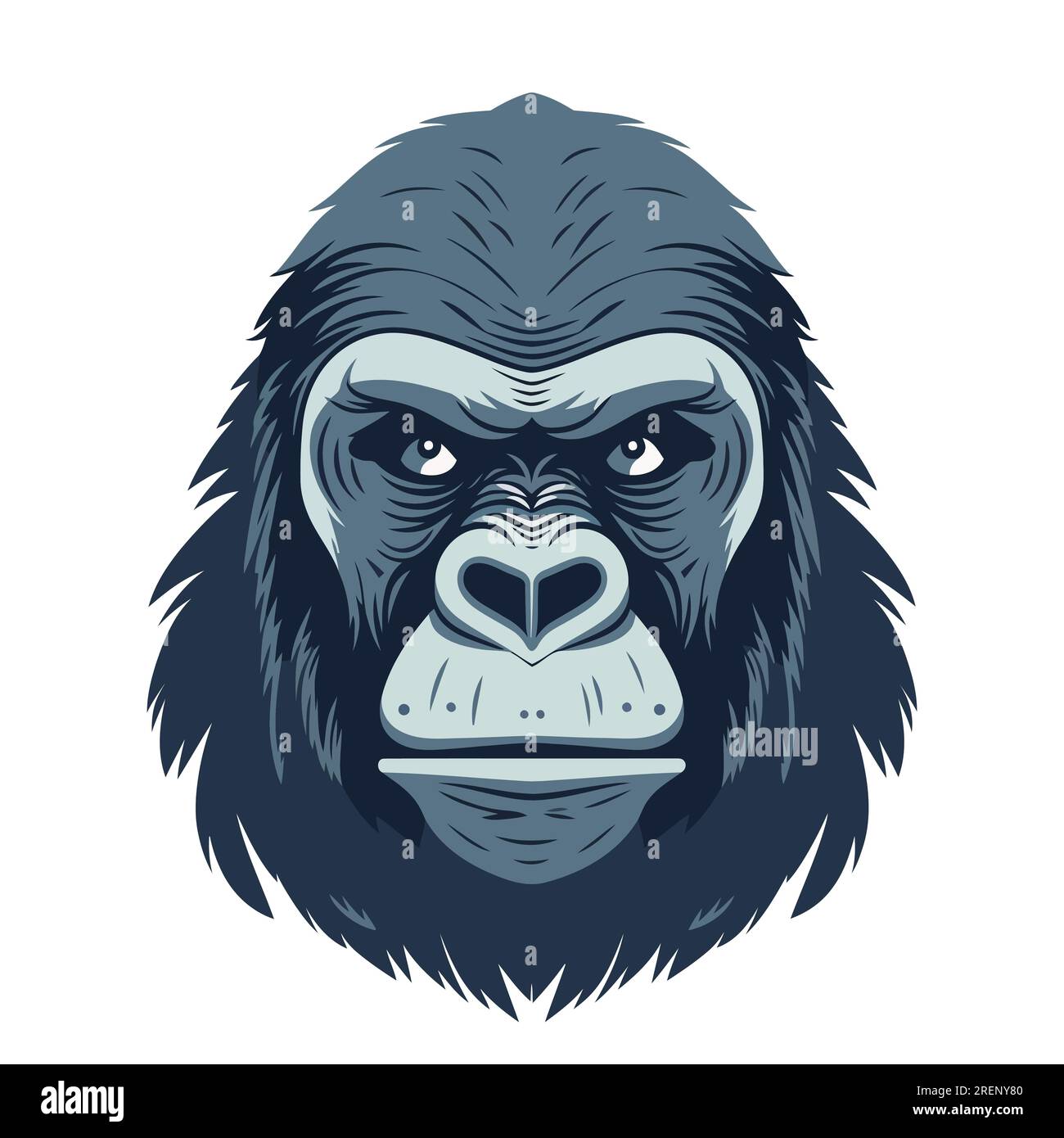 Angry Gorilla Face Drawing