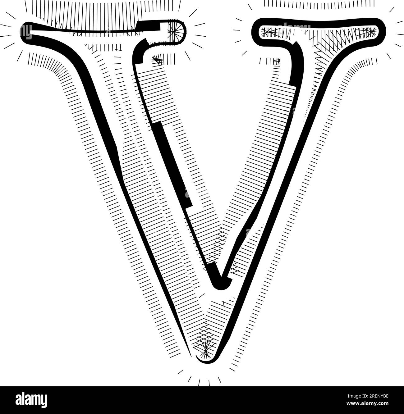 Letter v uppercase Black and White Stock Photos & Images - Alamy