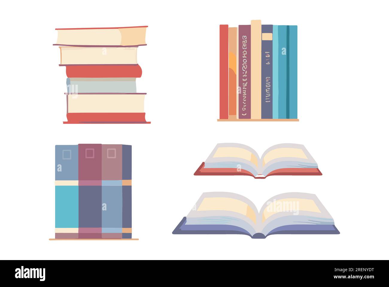 Row Of Books Vector