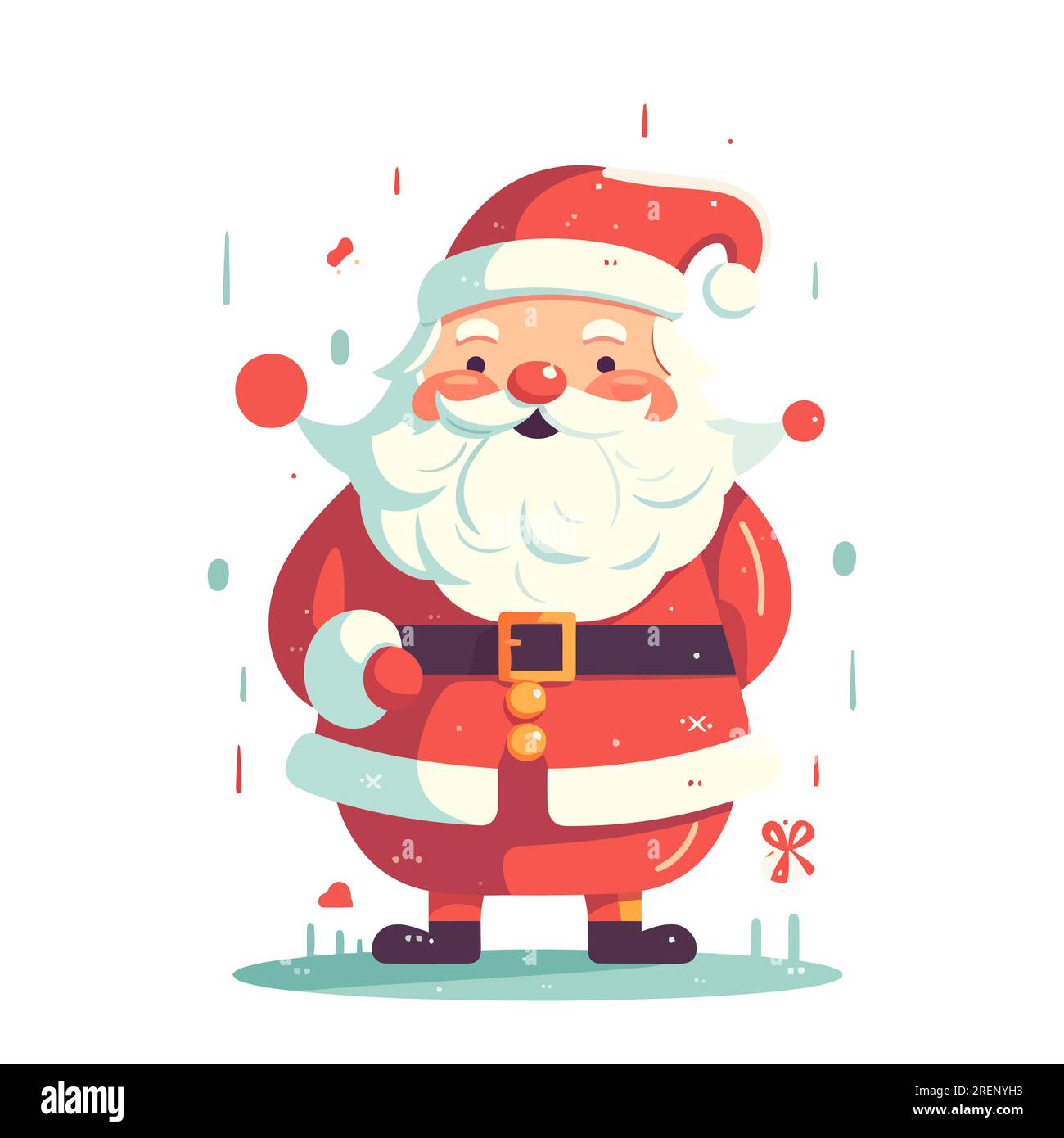 Santa Claus logo design. Abstract drawing Santa Claus. Cute vector ...