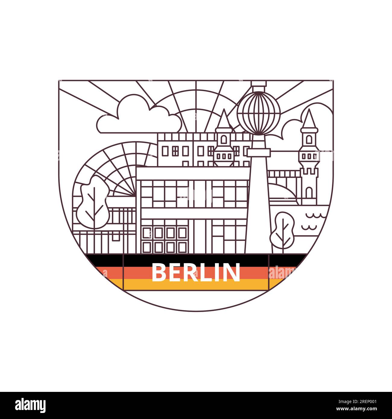 Berlin germany line tower Cut Out Stock Images & Pictures - Alamy