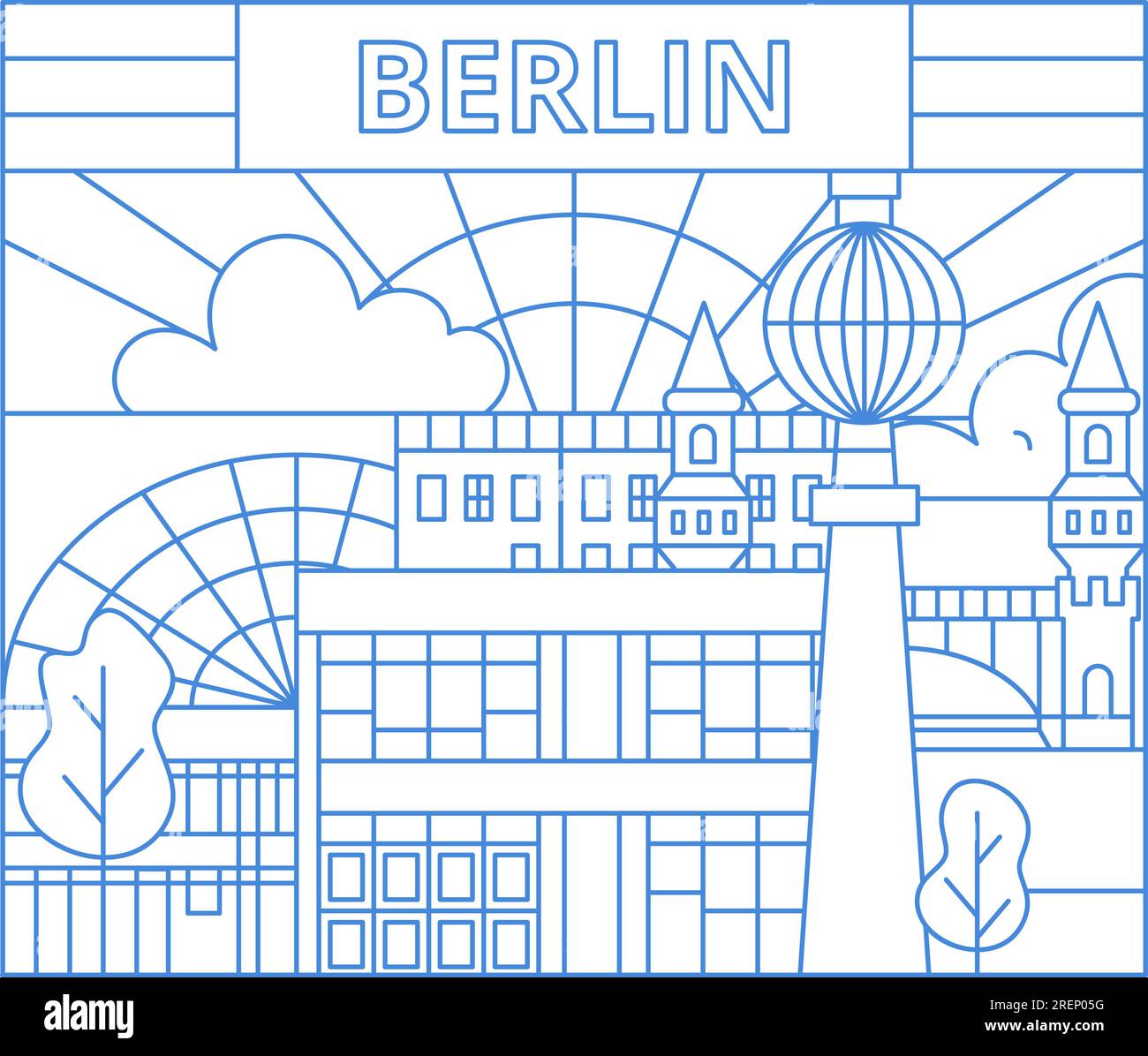 Berlin Outline Concept Stock Vector Image & Art - Alamy