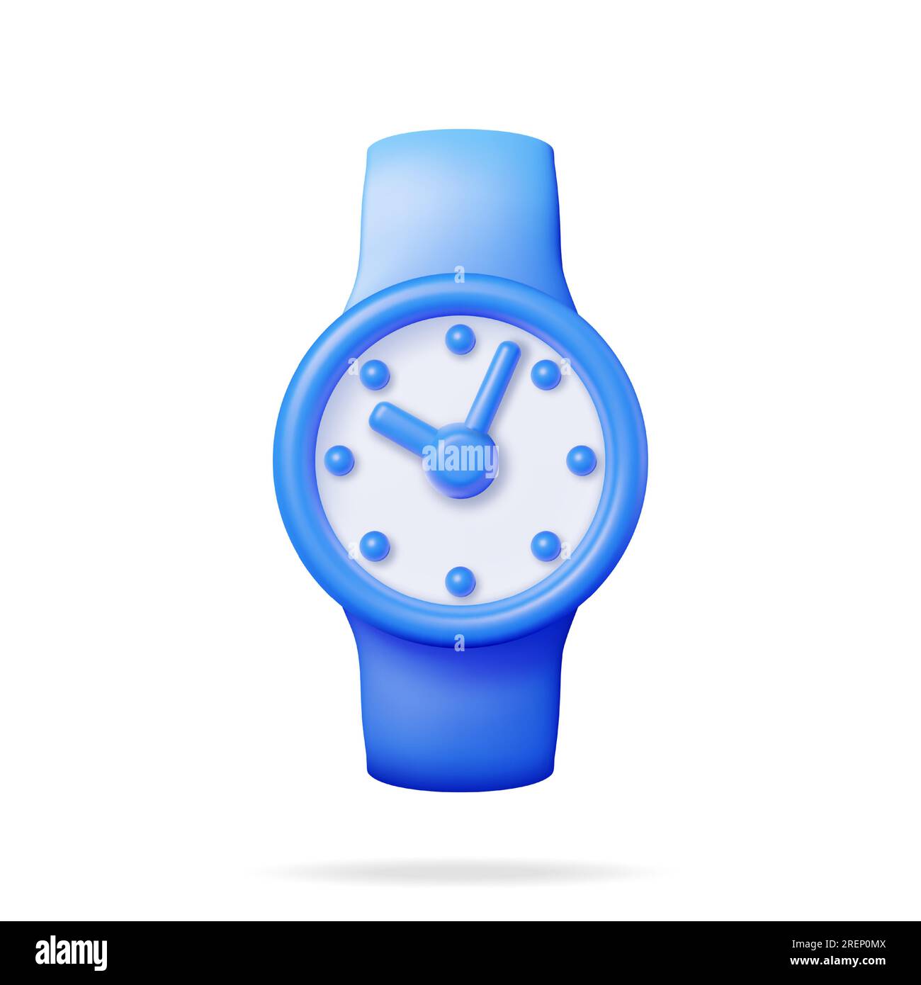 3D Simple Classic Round Wrist Watch Clock Stock Vector Image & Art - Alamy