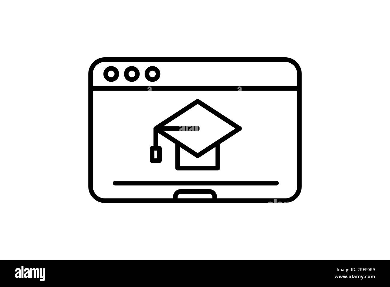mobile learning icon. Icon related to stationery. line icon style ...