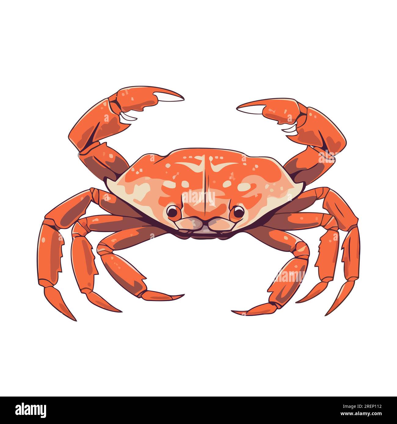 Crab logo design. Abstract drawing crab. Cute crab isolated. Vector ...